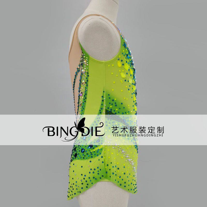 LIUHUO艺术体操服：绿BD7176，儿童健美比赛服定制，燃爆全场的艺术之舞！-体操比赛服-淘宝好物网