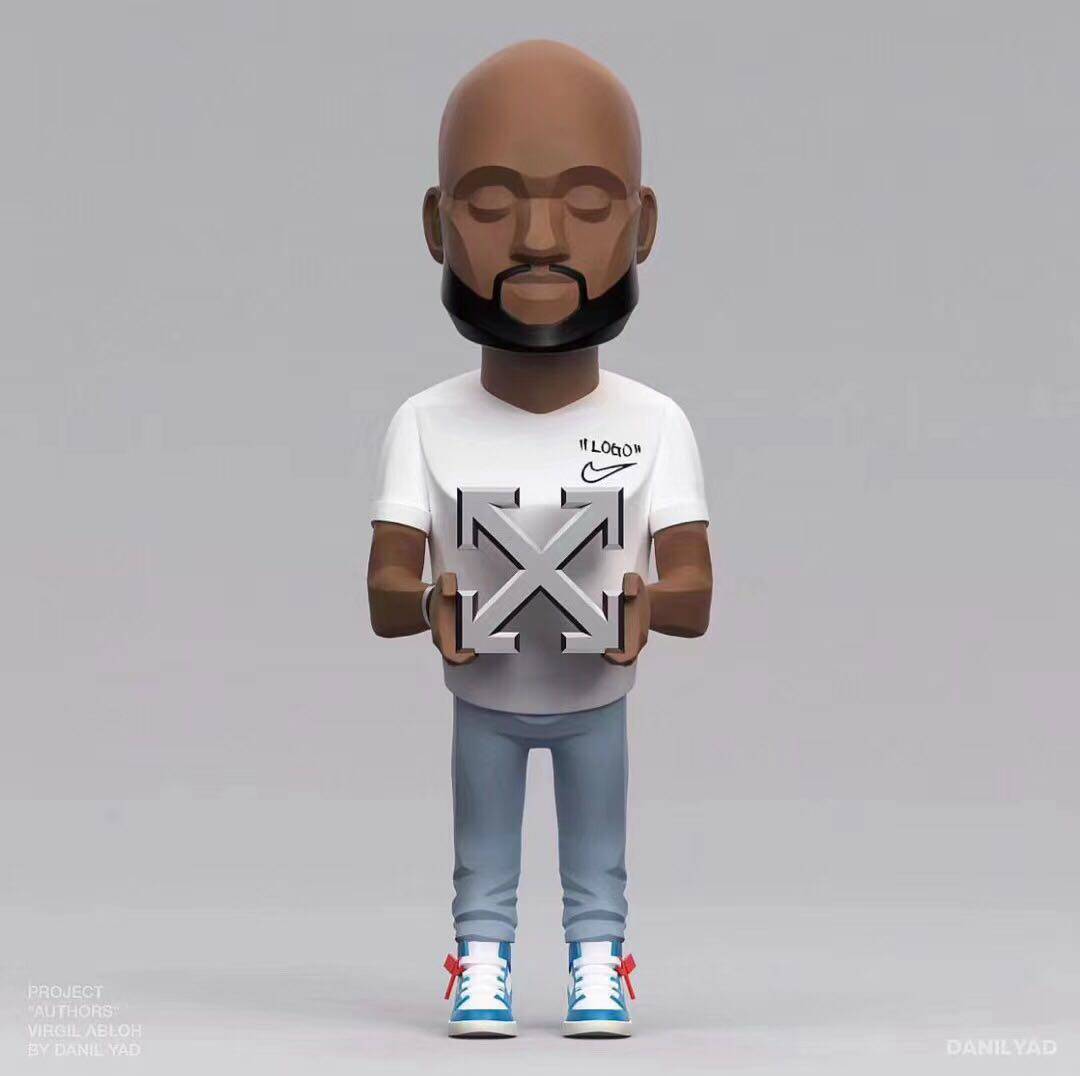 Off WHITE Virgil of the Spot Project AUTHORS BY DANIL YAD PUPPET STATUE