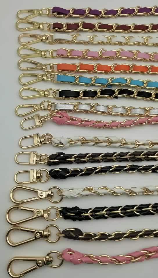 Metal Pu Leather Shoulder Chain Strap Replacement Bag Strap Bag Chains ...