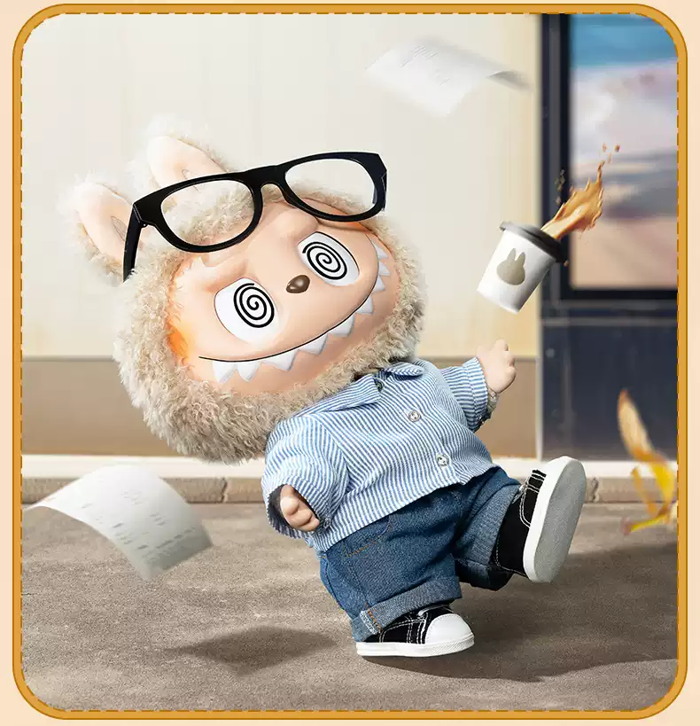 LABUBU搪胶公仔限量收藏 泡泡玛特限定挂件 MOKOKO甜心毛绒公仔