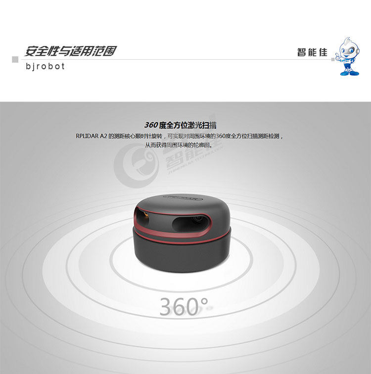 思岚激光雷达测距 RPLIDAR A2 8M激光雷达_北京智能佳科技有限公司-中国智能服务机器人领域的专业制造者