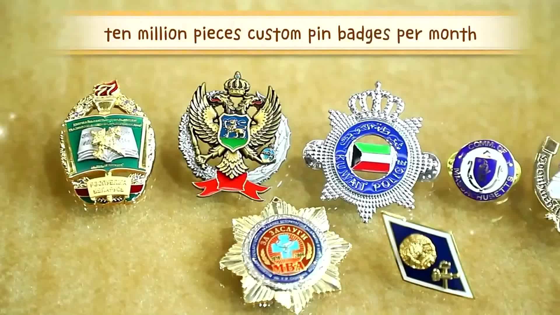 Custom Embossed Brand Logo Legions Emblem Metal Badge Large Enamel ...