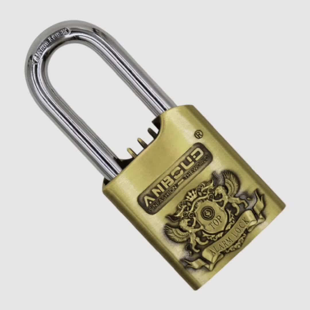 Top Security Brass Uncuttable Padlock Alike And Master Key System Alarm ...