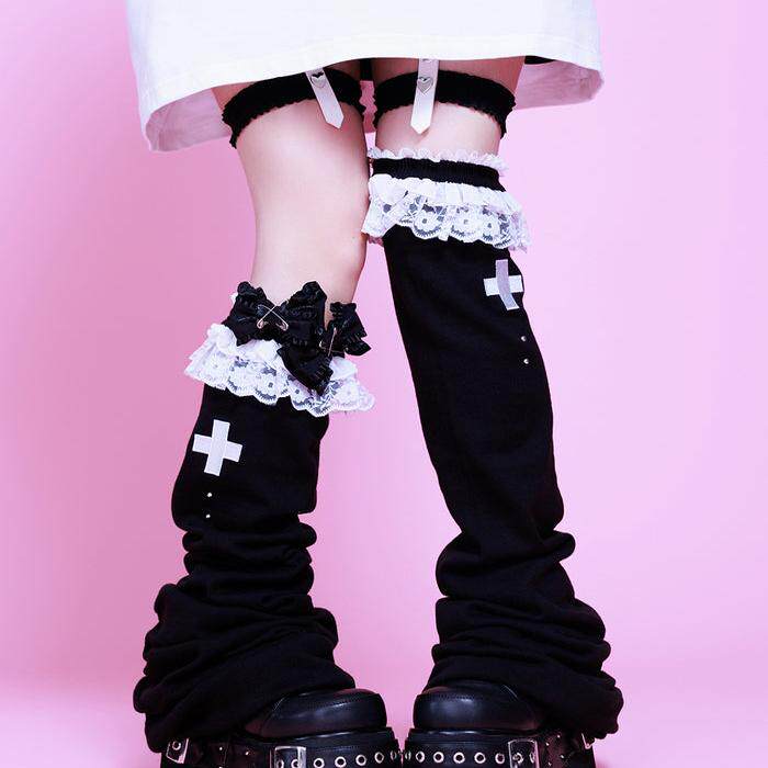 Fashion must-have! dimmoire avenchumu collaboration leg warmers, black ...