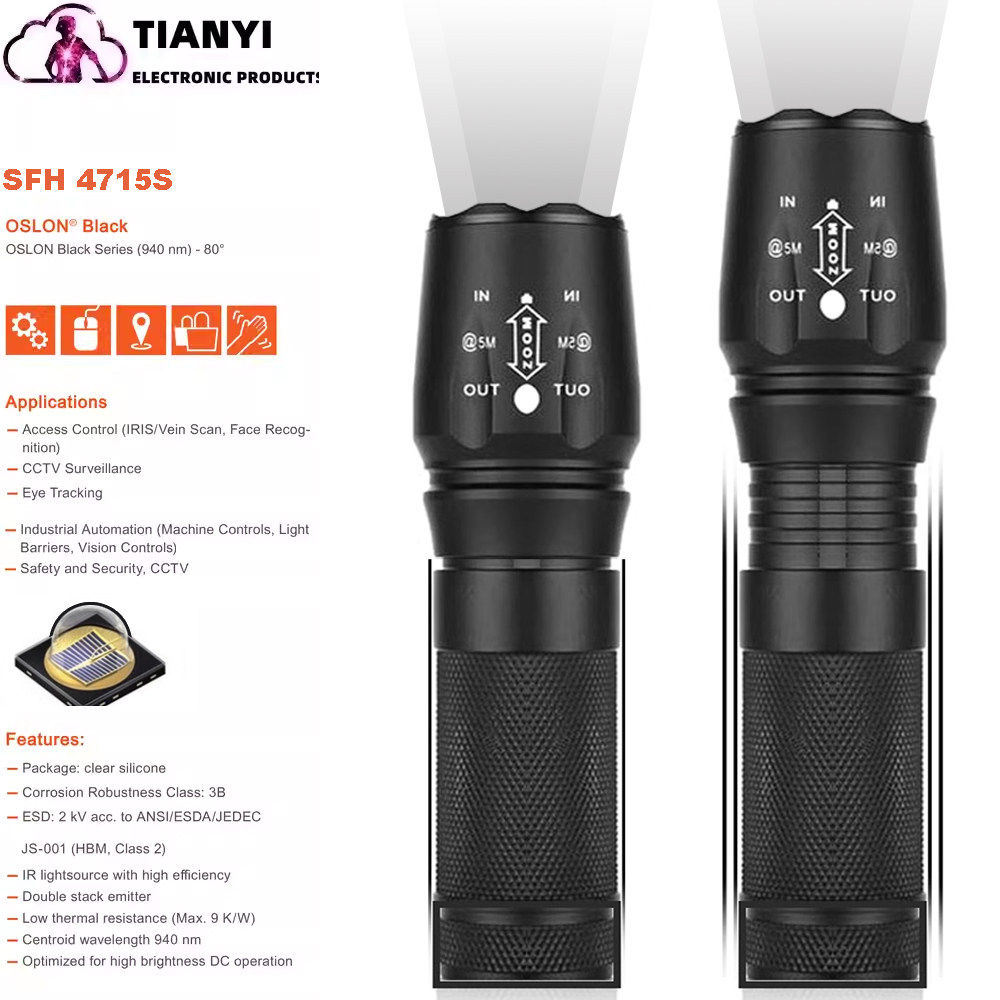 Top infrared flashlight recommendations for 2025: 5w 850nm + 940nm ...