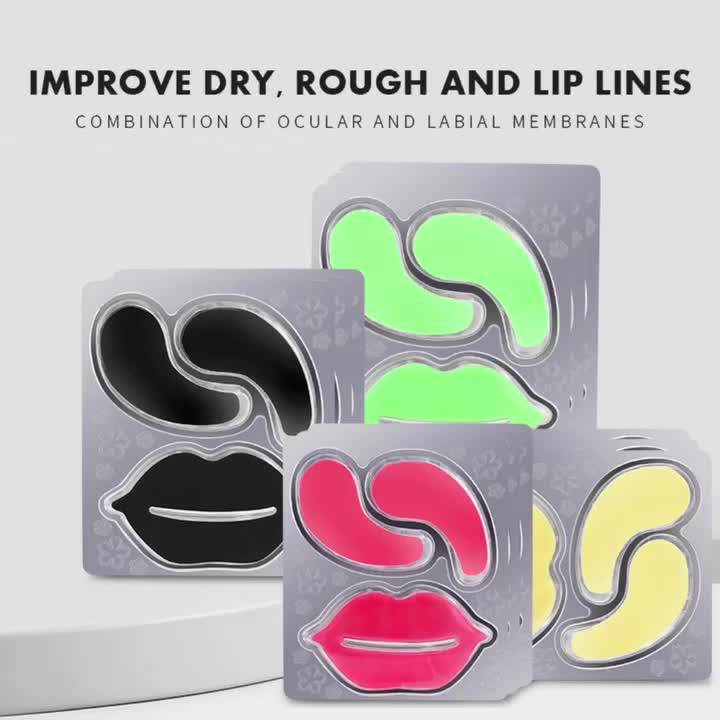 Sersanlove 24k Gold Eye Mask & Lip Mask Combination Pack Moisturizing ...