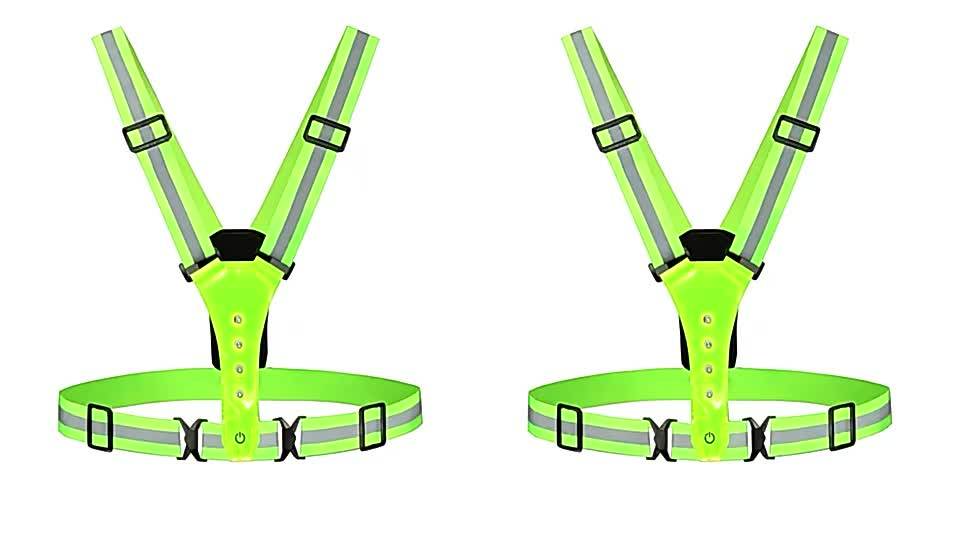High Visibility Warning Lights Adjustable Elastic Safety Straps Led ...