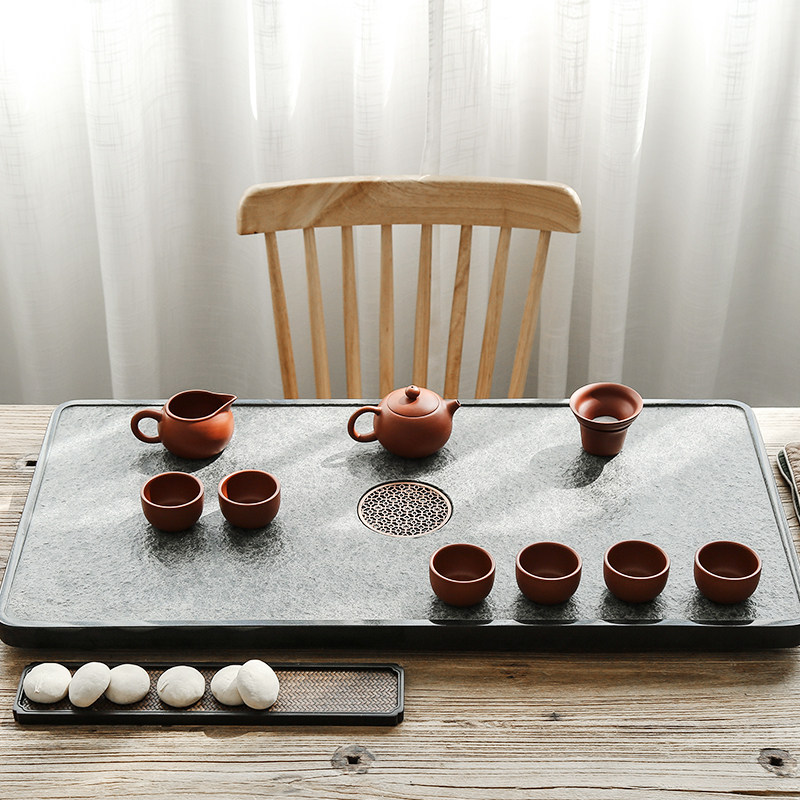 [USD 138.29] Natural Ujin Shi tea tray set up a whole household large ...