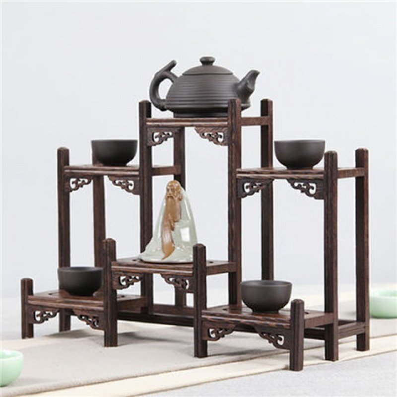 Tea Cup Rack Chinese Red Wood Bou Ancient Rack Pure Solid Wood Multi ...