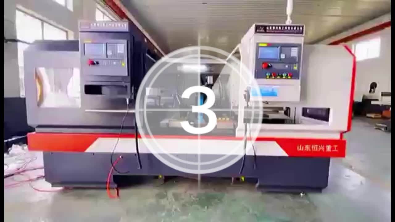 Double Spindles Two Heads Hx-5080-30 Cnc Turning Lathe Machine/ Metal ...