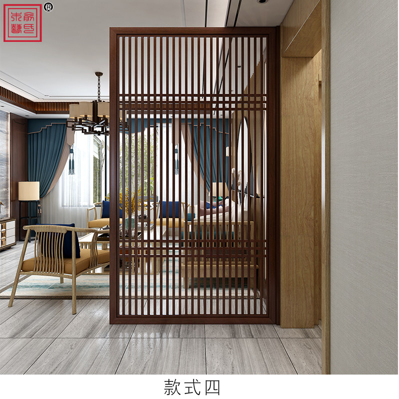 [USD 51.07] Dongyang wood carving new Chinese screen partition Living ...