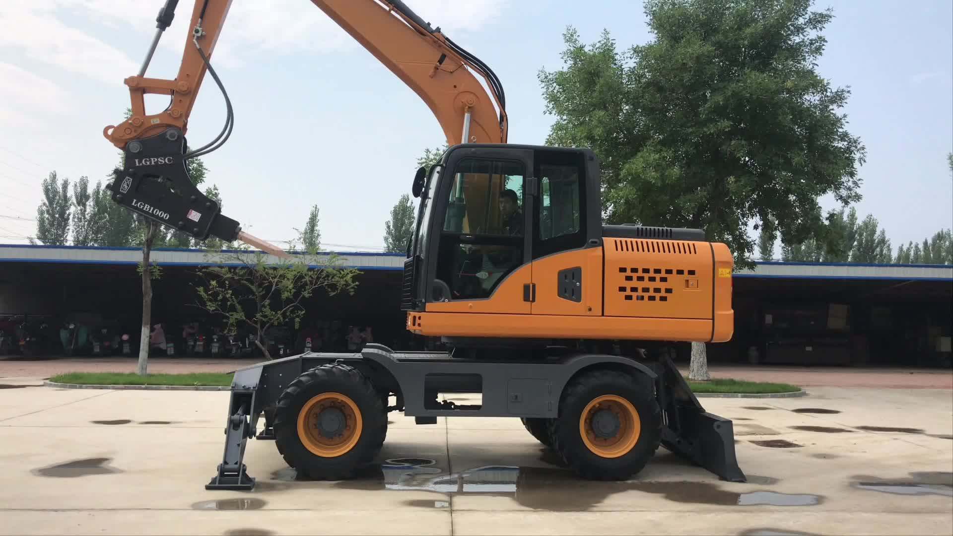 Hot Sale Excav Digger Wheel Excavator 93 Kw 15 Ton New Excavator With ...