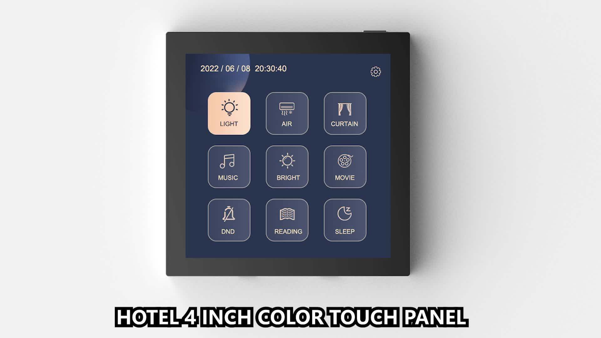 Custom 4 Inch Smart Hotel Multi-functional Control Panel Touch Bedside ...