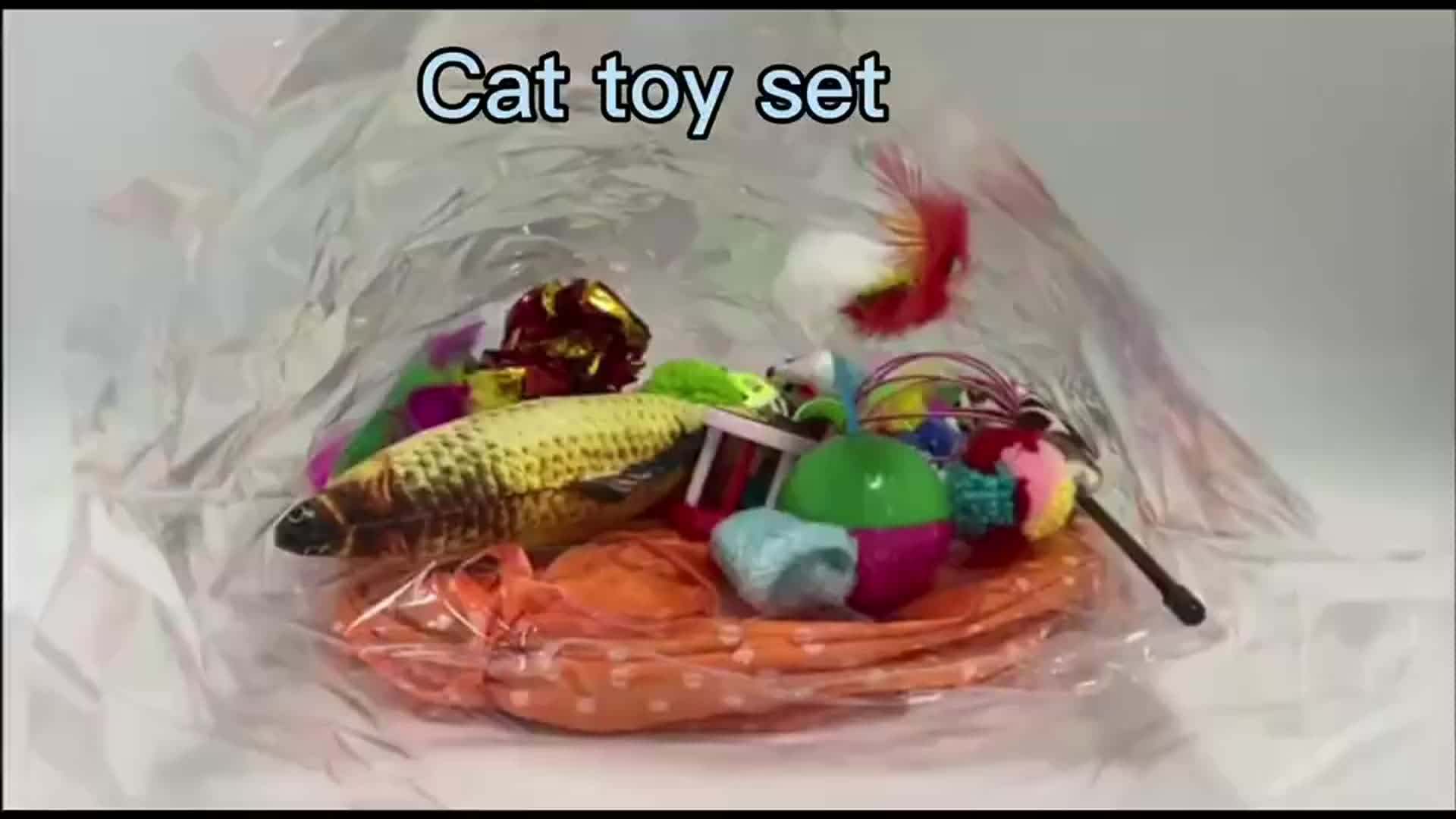 Doka Interactive Cat Toy Set Kitten Toys Pack Tunnel Cat Feather Teaser ...