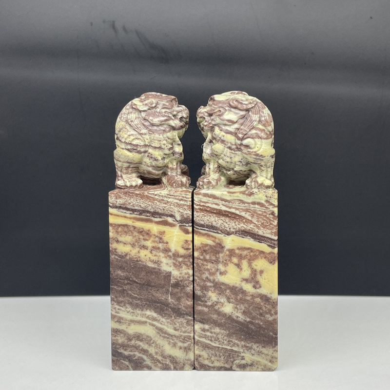 Qingtian stone seal door green purple sandalwood frozen seal stone seal ...