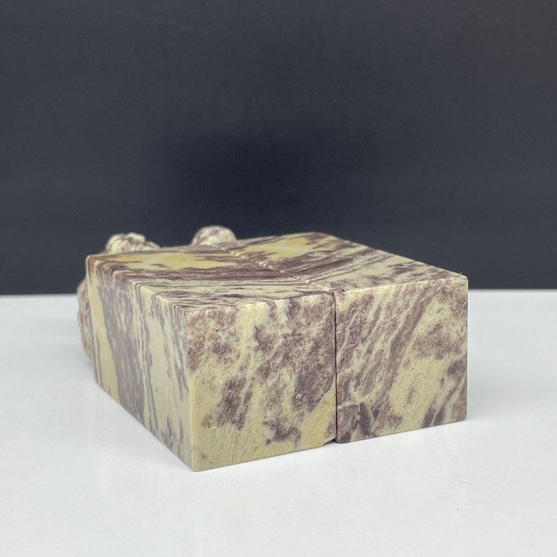 Qingtian stone seal door green purple sandalwood frozen seal stone seal ...