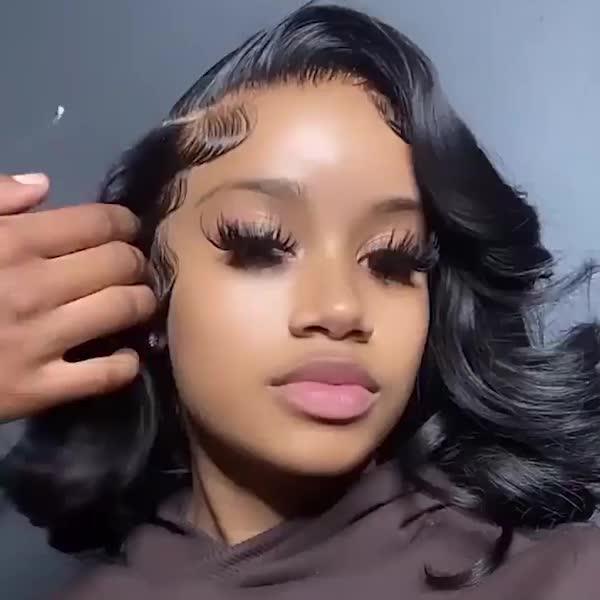 Perruque Pixie Cut Wig Human Hair Curly Bob Short Pixie Cut Lace Wig ...