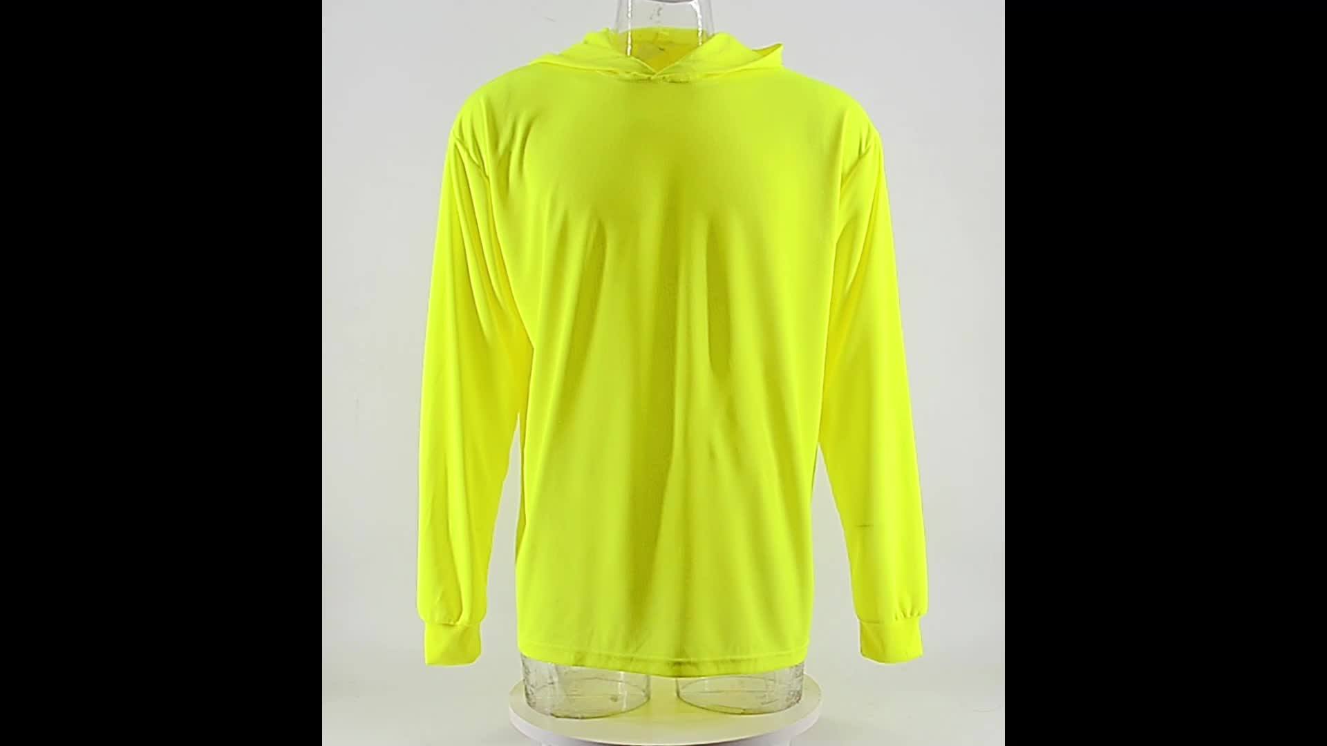 Custom Hi Vis Dry Fit Shirt Construction Long Sleeve Safety Reflective ...