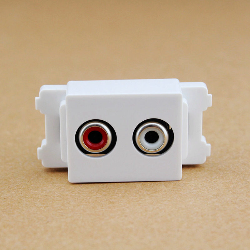 [USD 4.96] 120 Double-hole Audio Jack AV Red and White Dual Audio ...