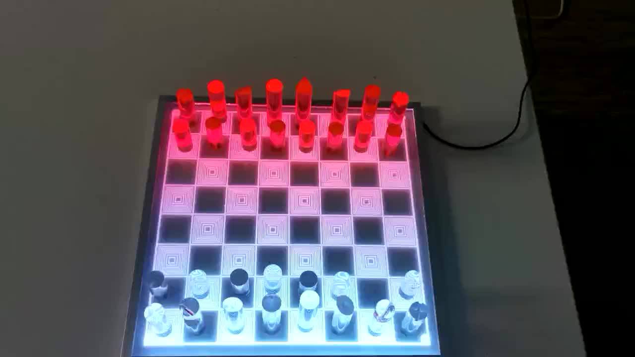 Luxury Plexiglass Clear Chess Board Game Acrylic Led Light Glowing ...