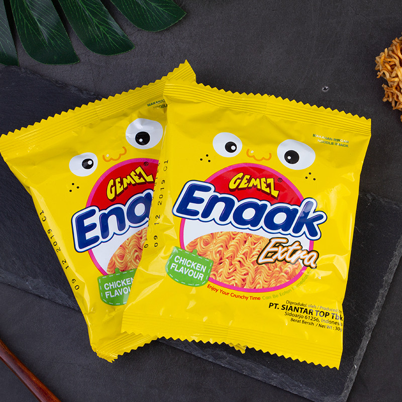 Indonesian imports GEMEZ ENAAK chicken simply noodles hot dry snack ...