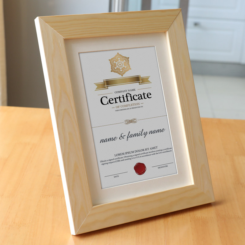 [USD 15.13] Solidwood Recognition Phase Box A3 Four Opening Certificate ...