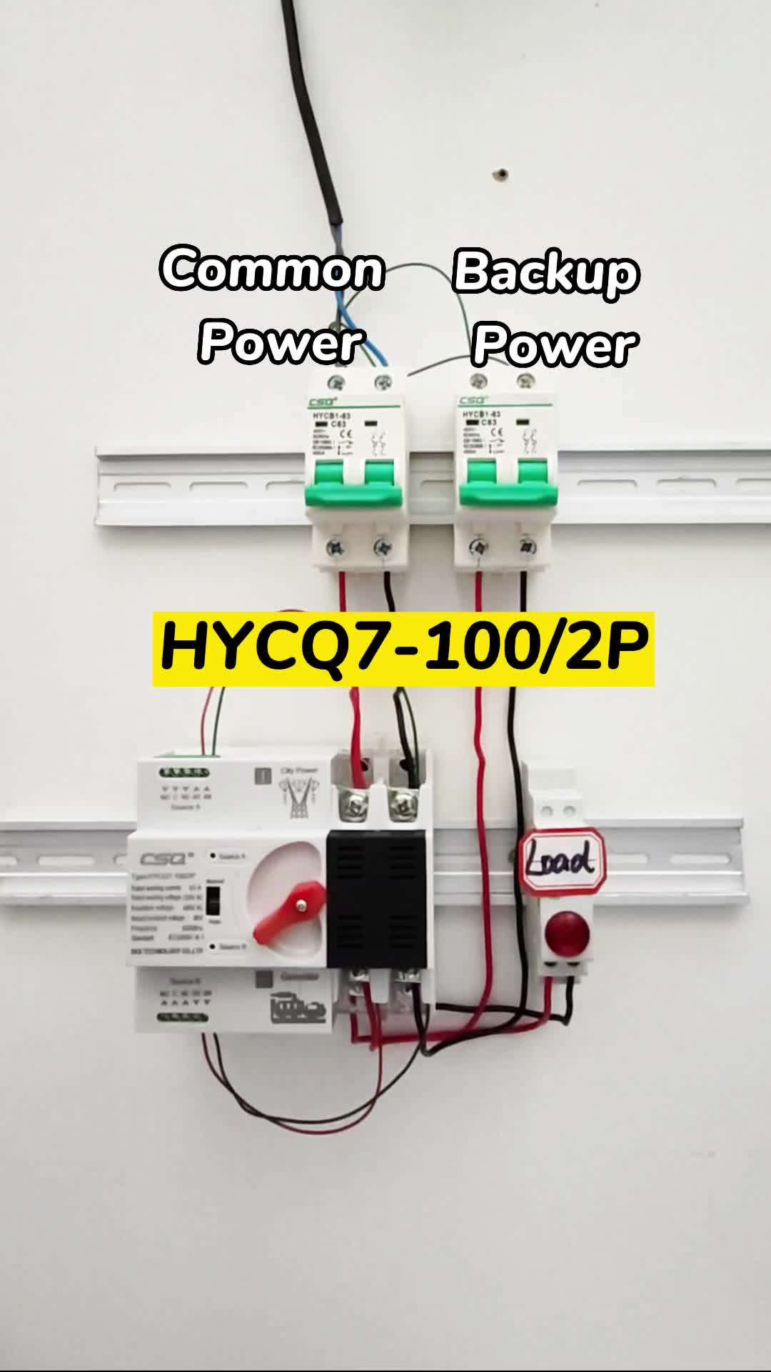 Csq Hycq7-100 Changeover Ats Single Phase 2p 4p 63a 100a Low Voltage Ac ...