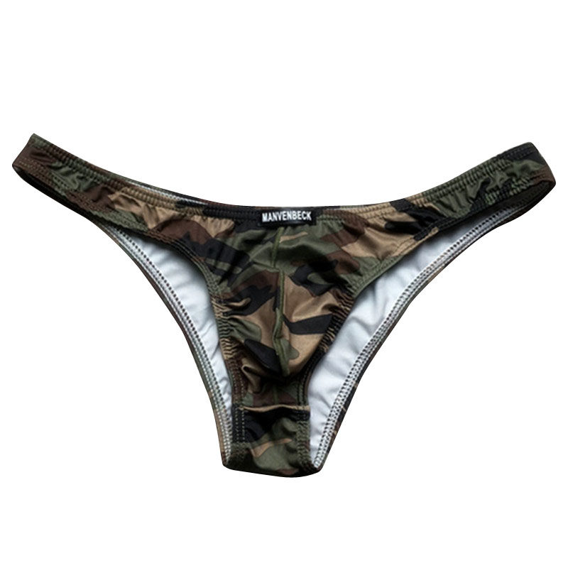 Купить Трусы manvenbeck мужское нижнее белье сексуальное бикини камуфляж зеленый маленький ...