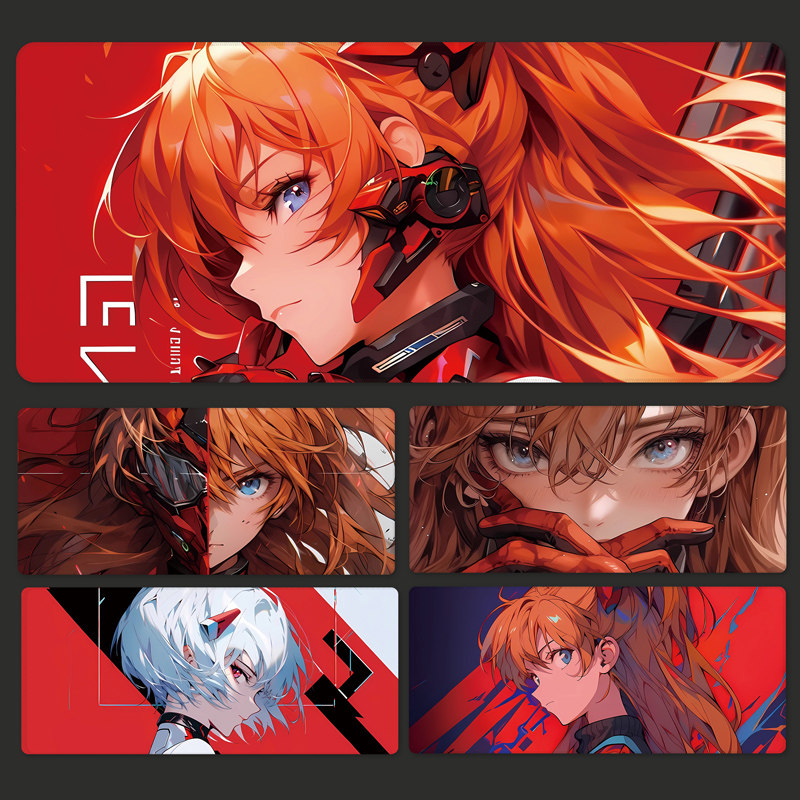 Extra large asuka computer keyboard pad eva, boys' animation game mouse ...