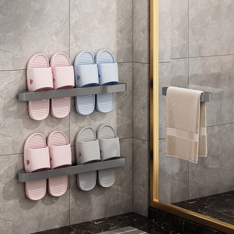 [USD 20.43] Gun gray bathroom slippers are free of puncture wall ...