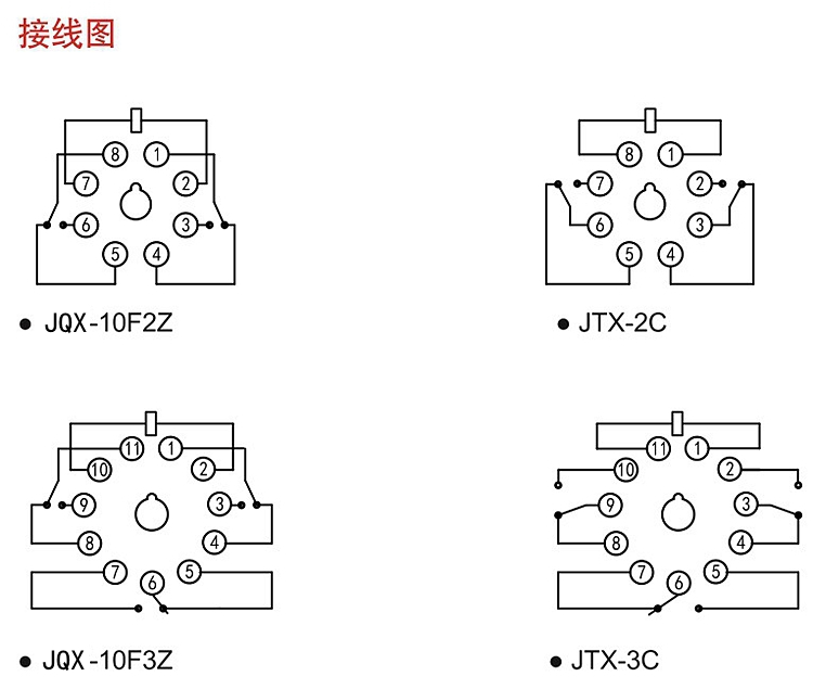 德力西小型中间继电器JTX-2C JTX-3C 8 11圆脚DC24V AC220V AC380-阿里巴巴