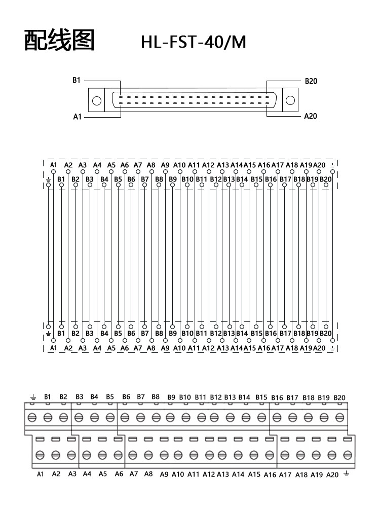A6TBXY36 三菱Q L系列端子台 PLC电缆AC10TB 40针FCN40P端子排 台-阿里巴巴