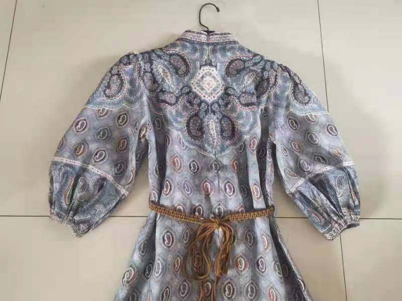 2023 Spring New Holiday Series Button Placket Robe Style with Belt ...