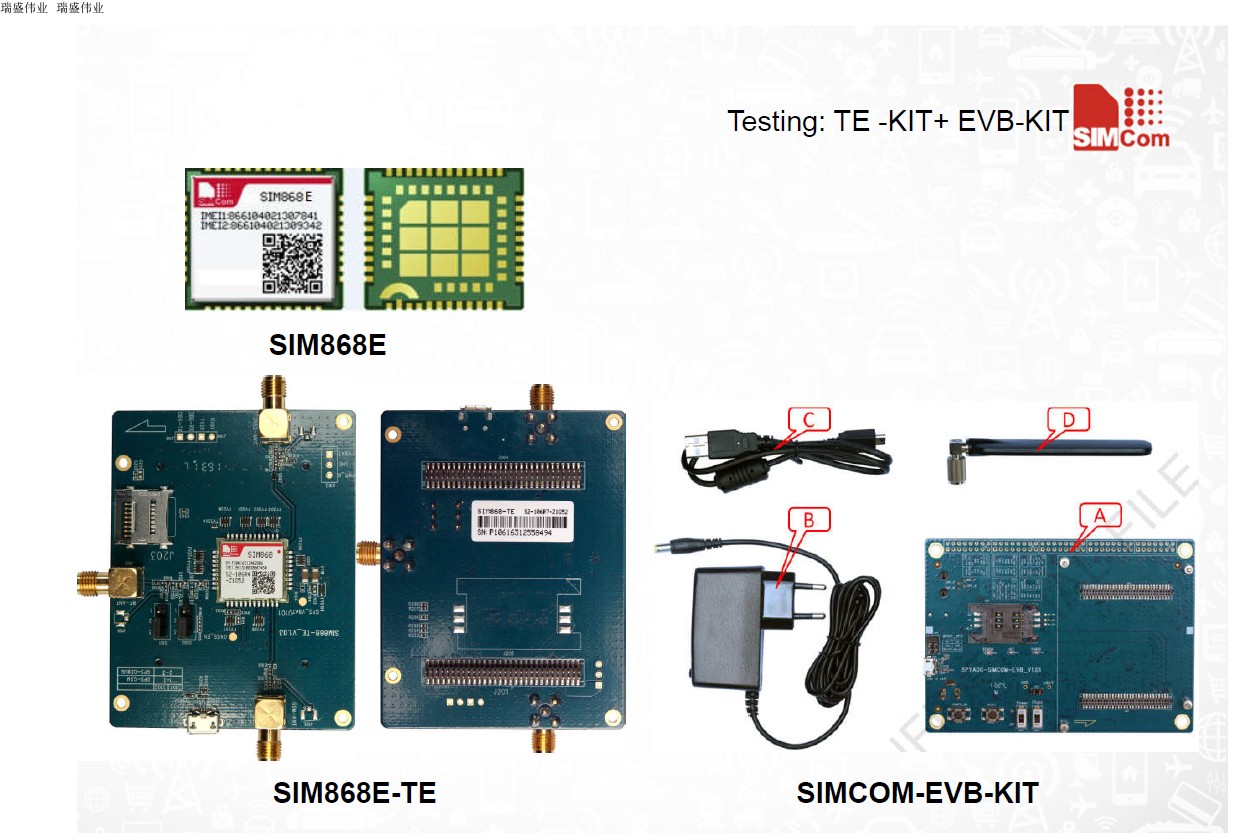 SIM868E-TE SIMCOM-EVB-KIT 评估板