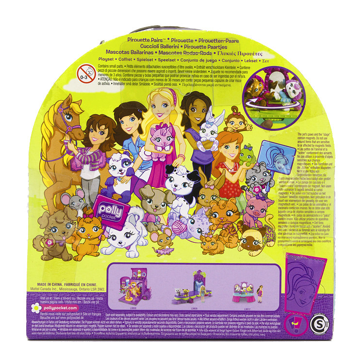 [USD 39.29] Polly pocket sparklin pets little Polly doll lila pet spin ...