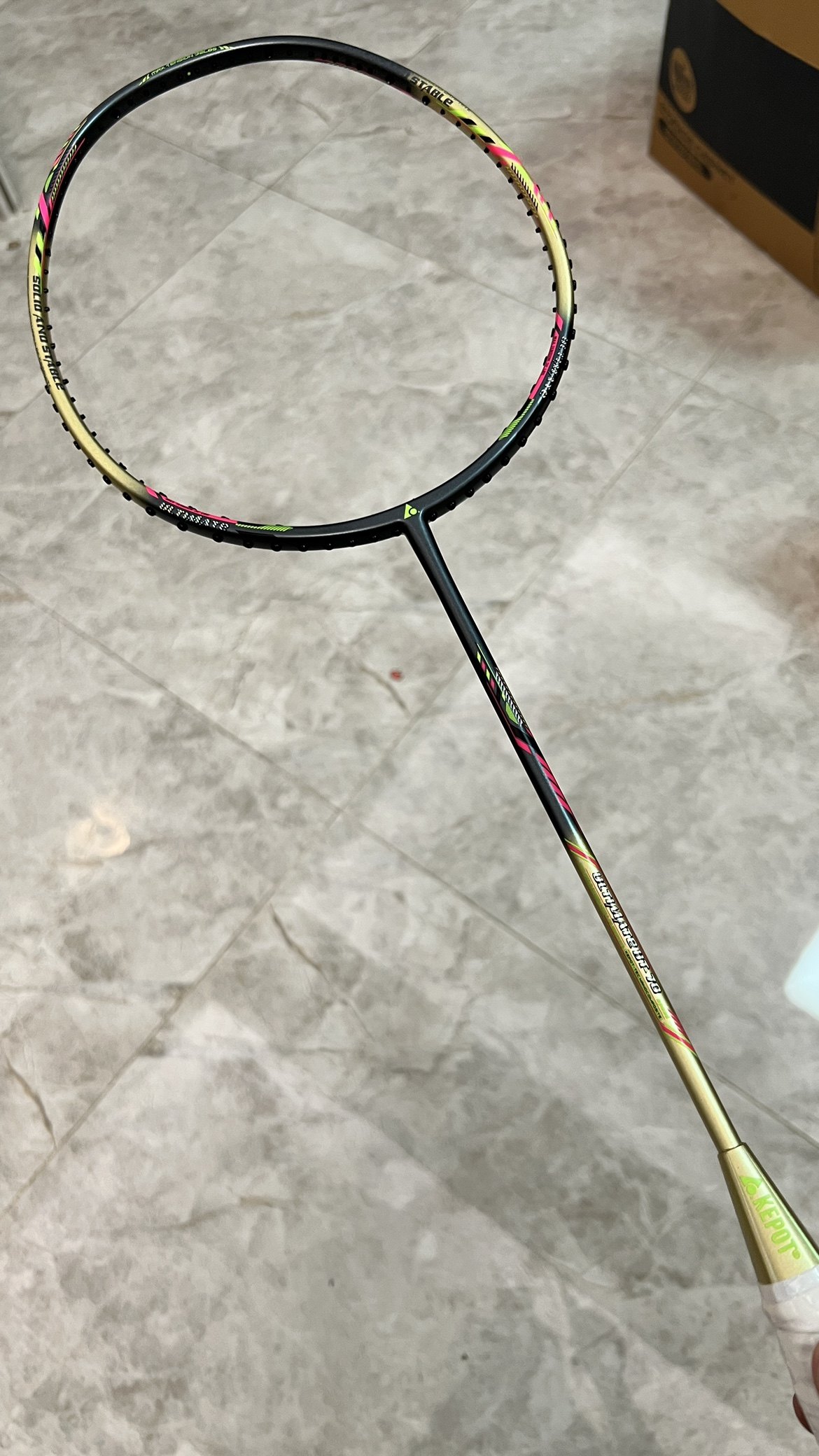 KEPOT BT70S黑拍碳纤维羽毛球拍 控球型Ultimate系列G5手柄