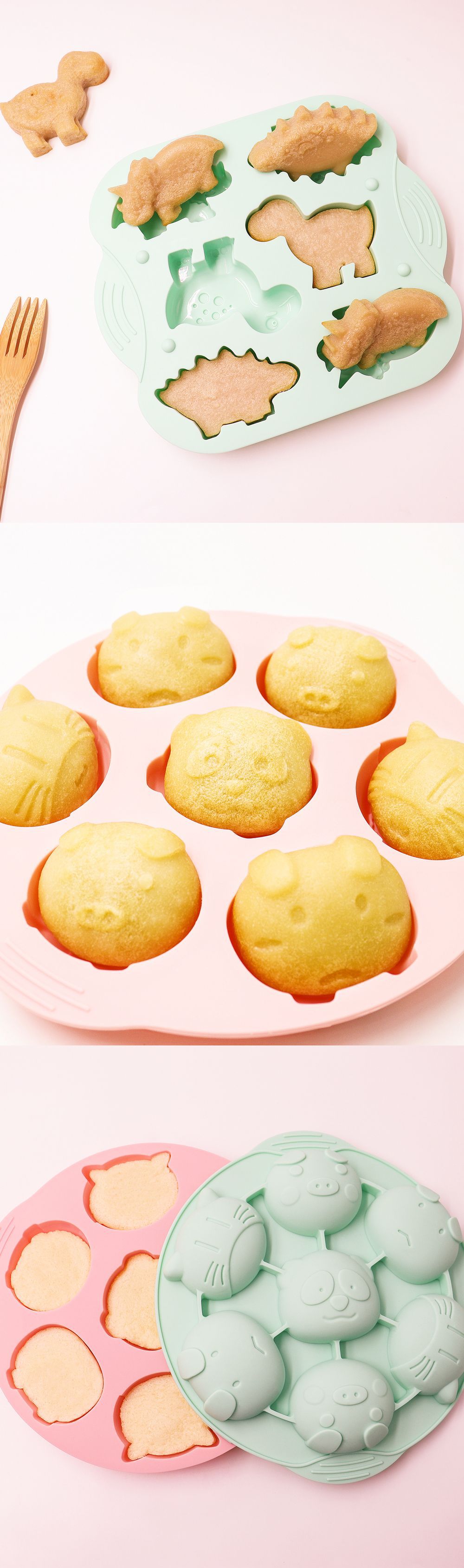 卡通動物硅膠蛋糕模具可蒸煮微波爐烘焙工具果凍米糕寶寶輔食模具|烘培DIY器|ETMall東森購物網