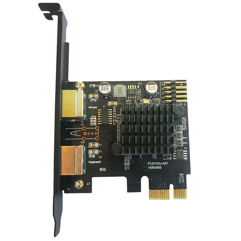 Brand machine IPC PCI-E to PS2 keyboard mouse round port expansion card ...