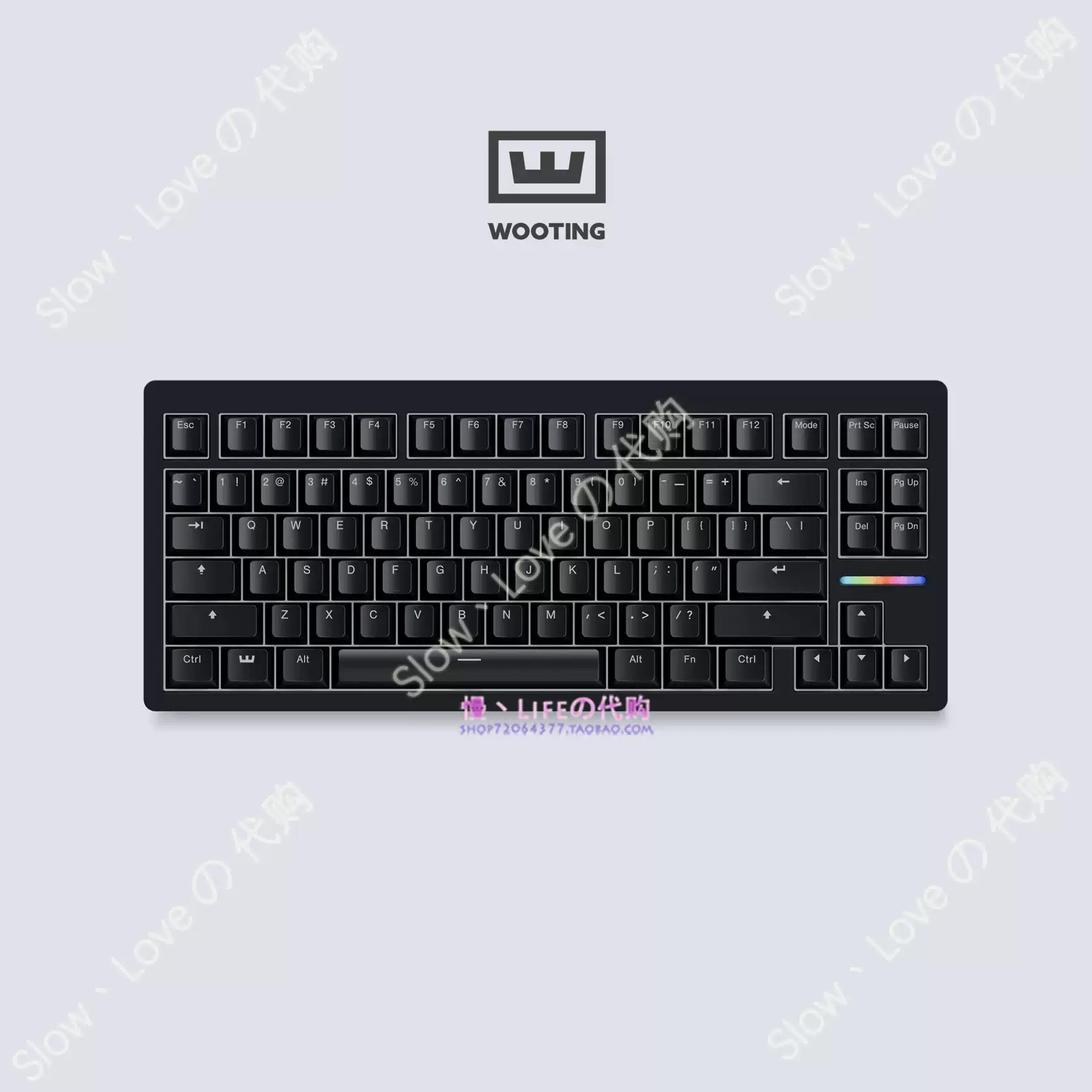 Wooting 80HE磁轴键盘RGB霍尔感应 官方原装键盘配件系列