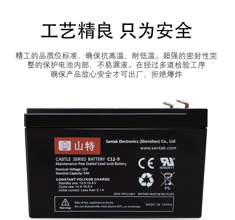 山特UPS铅酸蓄电池12V9AH，更换C1K/C2K/C3K/TG-BOX850的最佳选择？-UPS电源-淘宝好物网