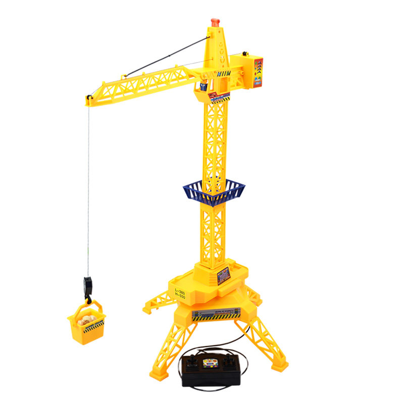 Large simulation remote control tower crane toy car engineering car ...