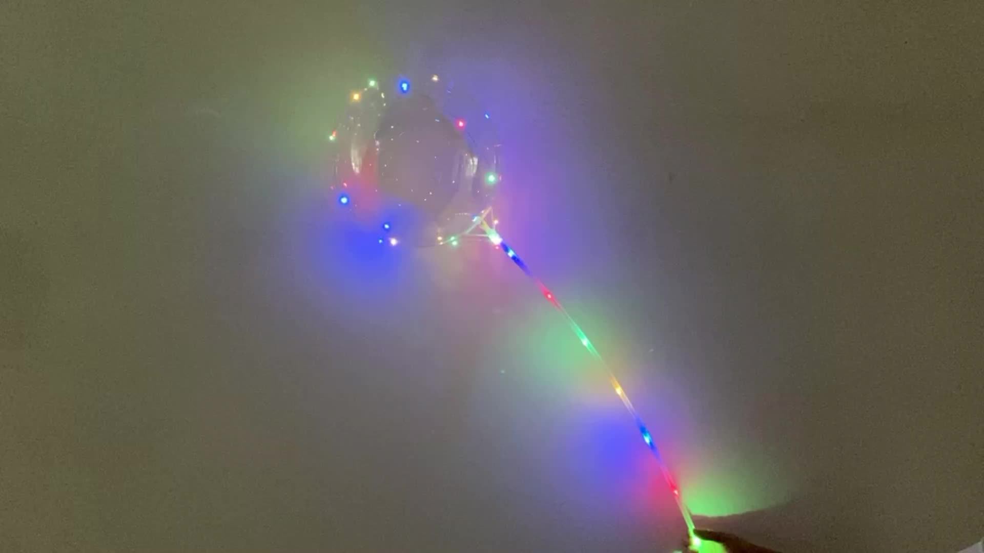 Led Balloon With Sticks Luminous Transparent Bobo Ballons Wedding ...