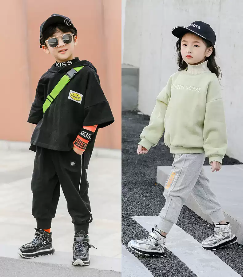 男童運動鞋2023秋冬亮面小男孩單鞋女童保暖加絨靴大二棉童鞋潮