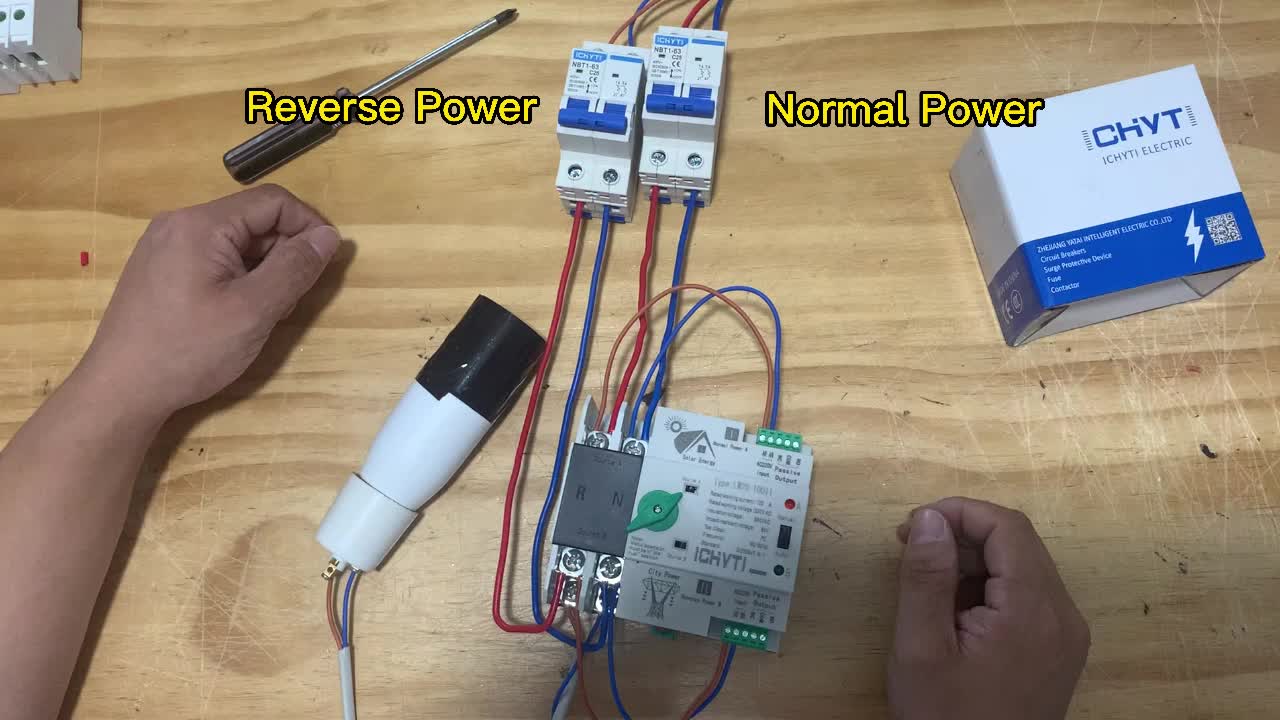 Chyt Lw2r-100 2p 3p 4p Ac 220v 63a 100a 125a Uninterruptible Dual Power Automatic Transfer ...