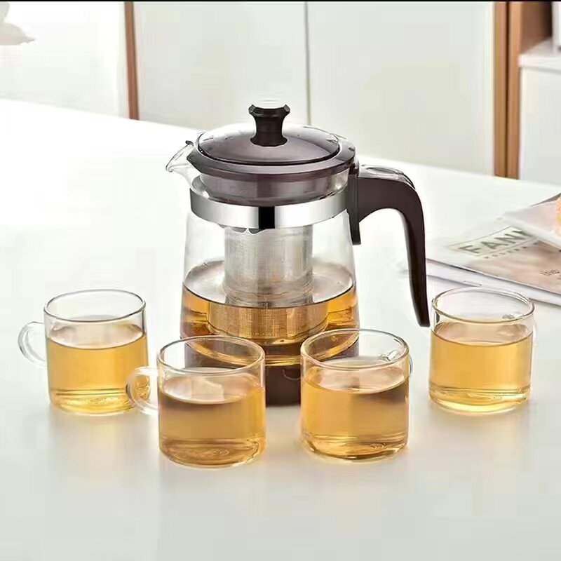 304不銹鋼內膽茶壺套裝玻璃茶具耐熱耐高溫防爆沖茶器過濾茶壺|飄逸杯|ETMall東森購物網