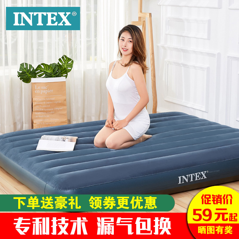 intex outdoor portable inflatable bed home inflatable mattress double ...
