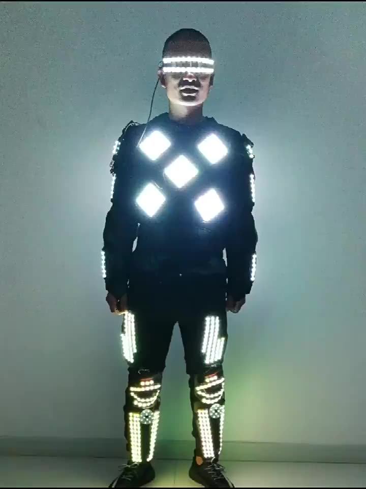 Modern Laser Show Light Up Stilts Pants Led Light Tron Suit Costume For ...
