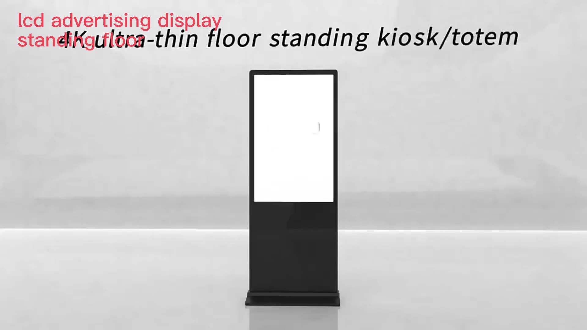 32/43/49/55 Inch Floor Standing Indoor Android Vertical Lcd Totem Kiosk ...