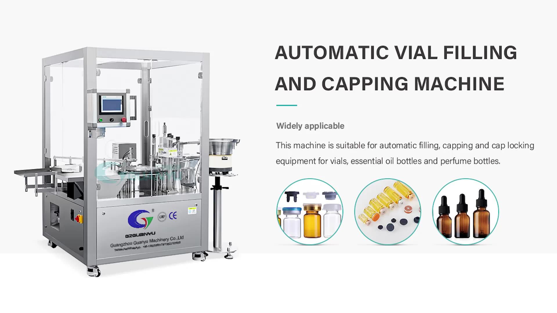 Guanyu Filling Capping Labeling Line Automatic Vial Filling Machine 10 ...
