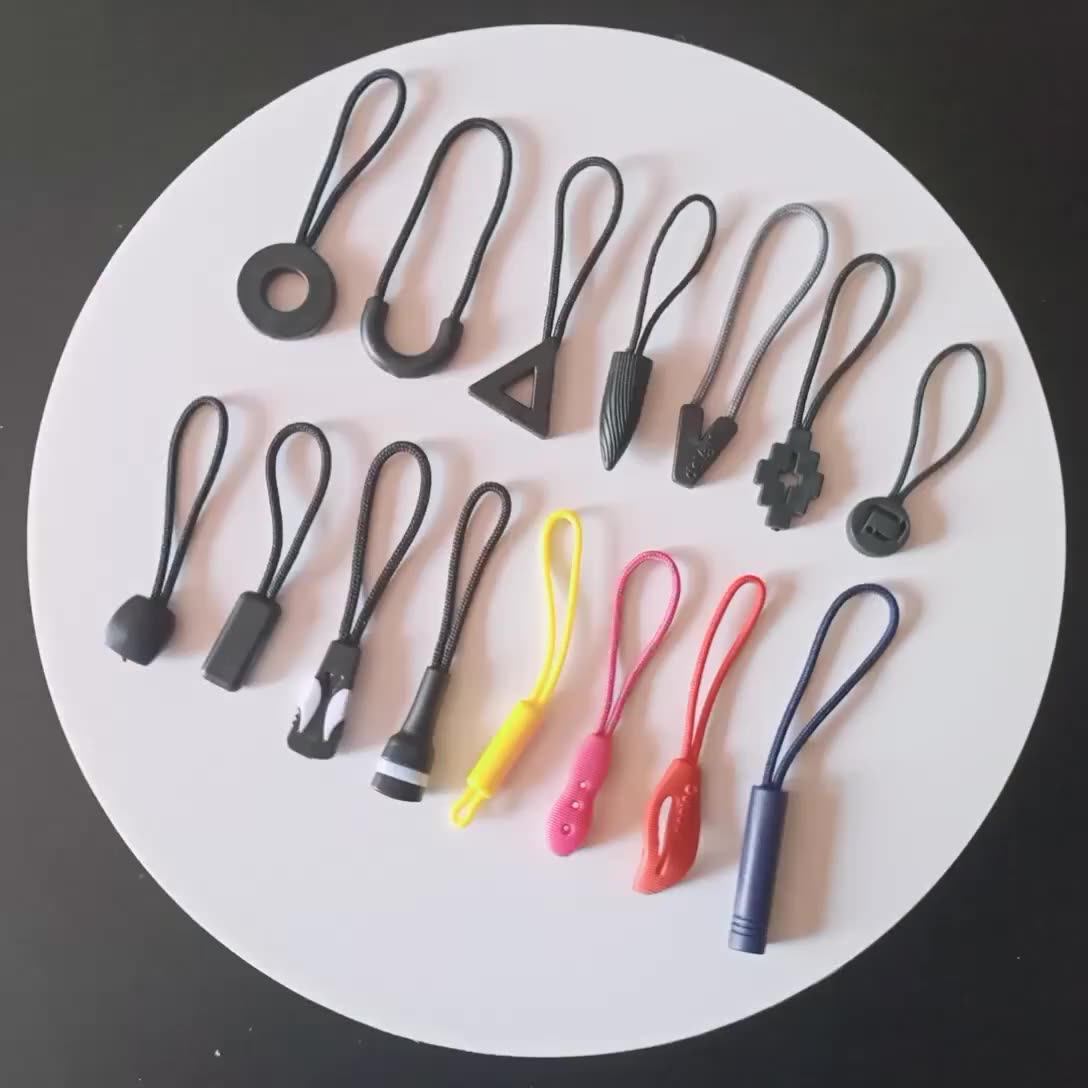 U V Shape Pvc Hard Plastic Rubber Silicone With Rope Cord String Zipper ...